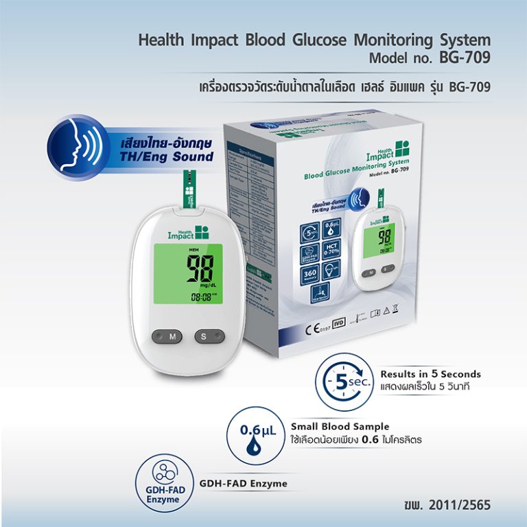 Health Impact Blood Glucose Monitoring System Model no. BG-709 % ...